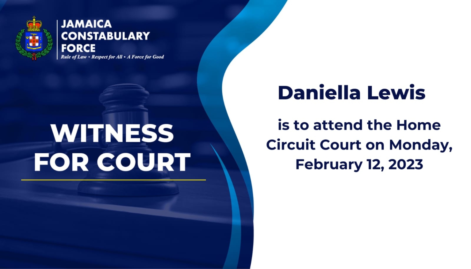 Daniella Lewis - Jamaica Constabulary Force