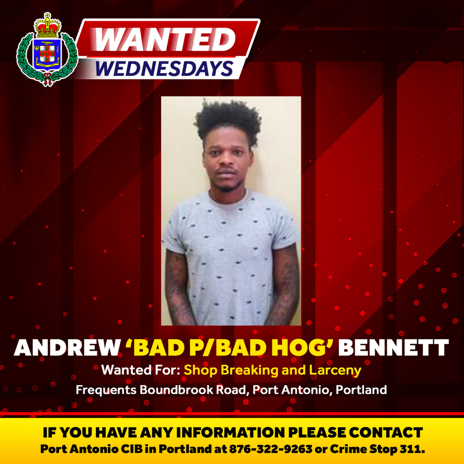 Andrew 'Bad P' 'Bad Hog' Bennett - Jamaica Constabulary Force
