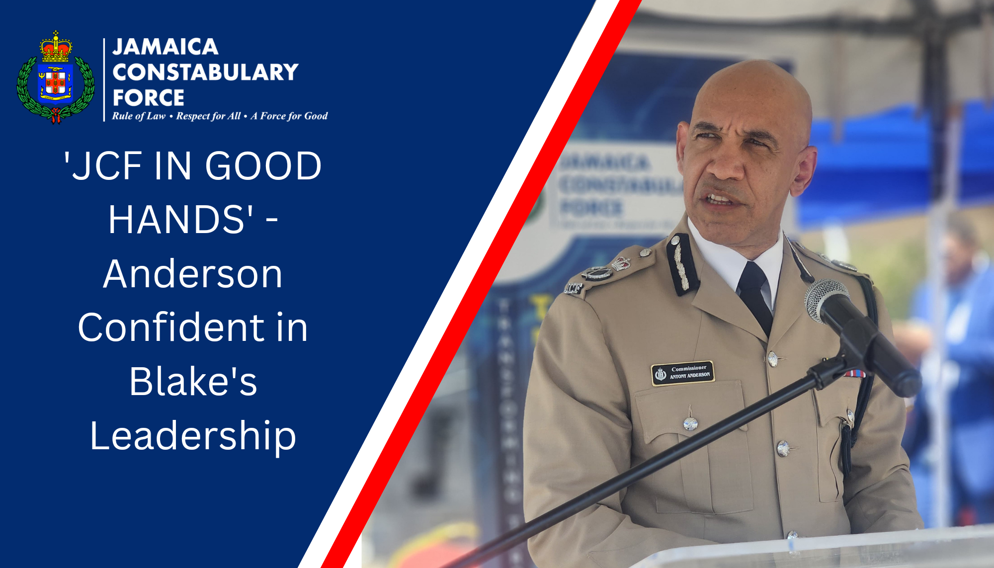 JCF in Good Hands’ - Anderson Confident in Blake’s Leadership - Jamaica ...