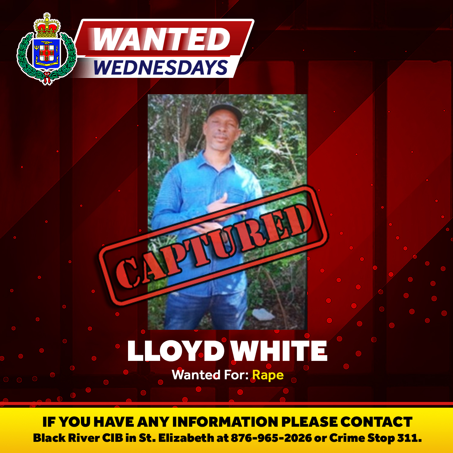 Lloyd White Captured - Jamaica Constabulary Force