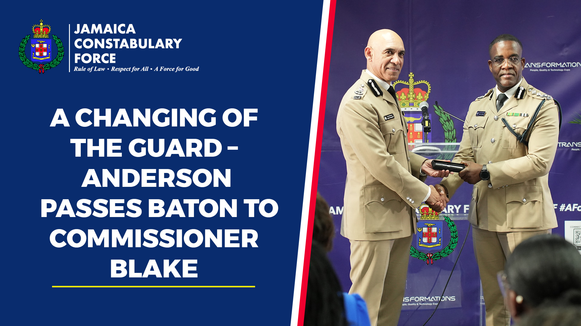 A Changing of the Guard – Anderson Passes Baton to Commissioner Blake ...