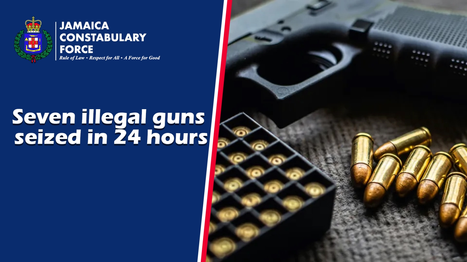 Seven Guns Seized as Police Ramp Up Operations - Jamaica Constabulary Force