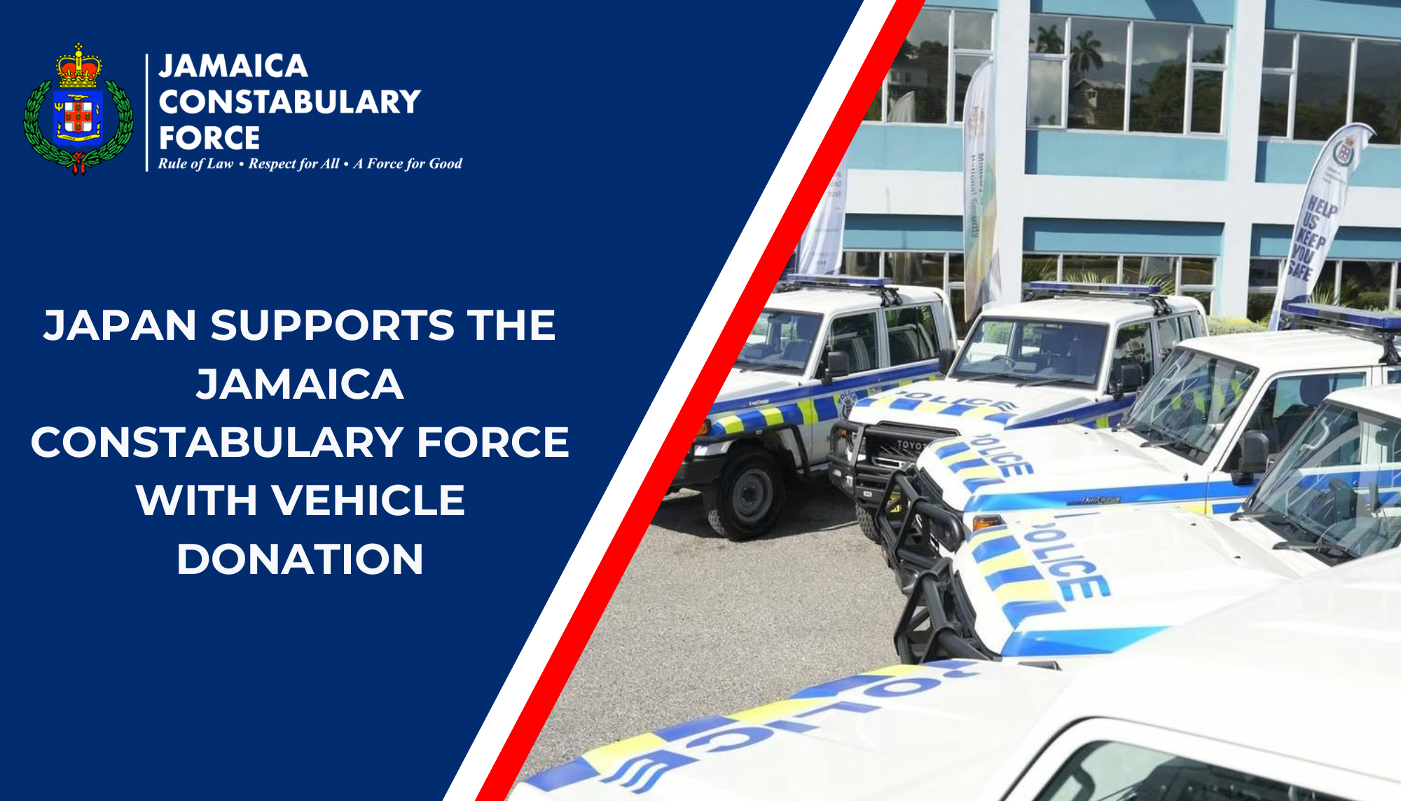 Japan Supports the Jamaica Constabulary Force with Vehicle Donation - Jamaica Constabulary Force
