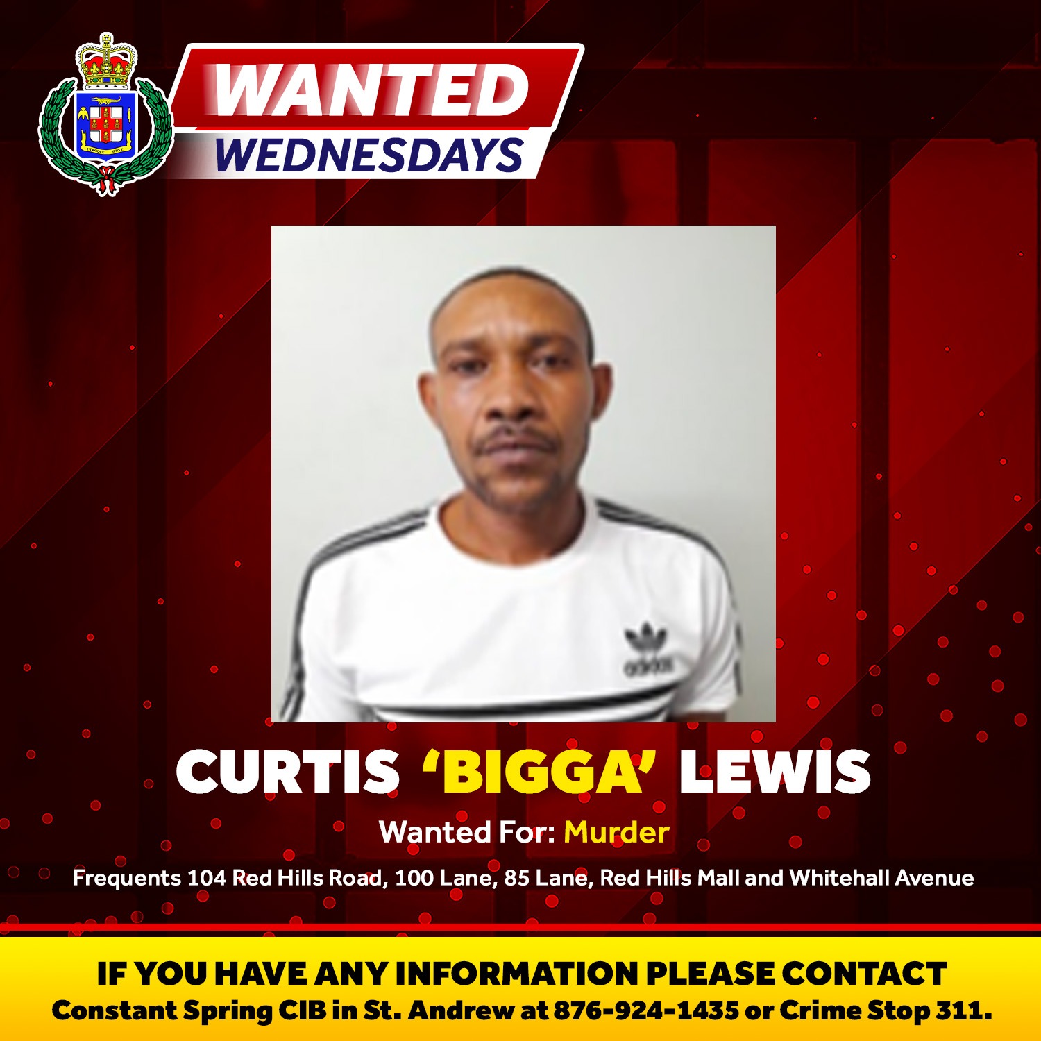 CURTIS 'BIGGA' LEWIS - Jamaica Constabulary Force