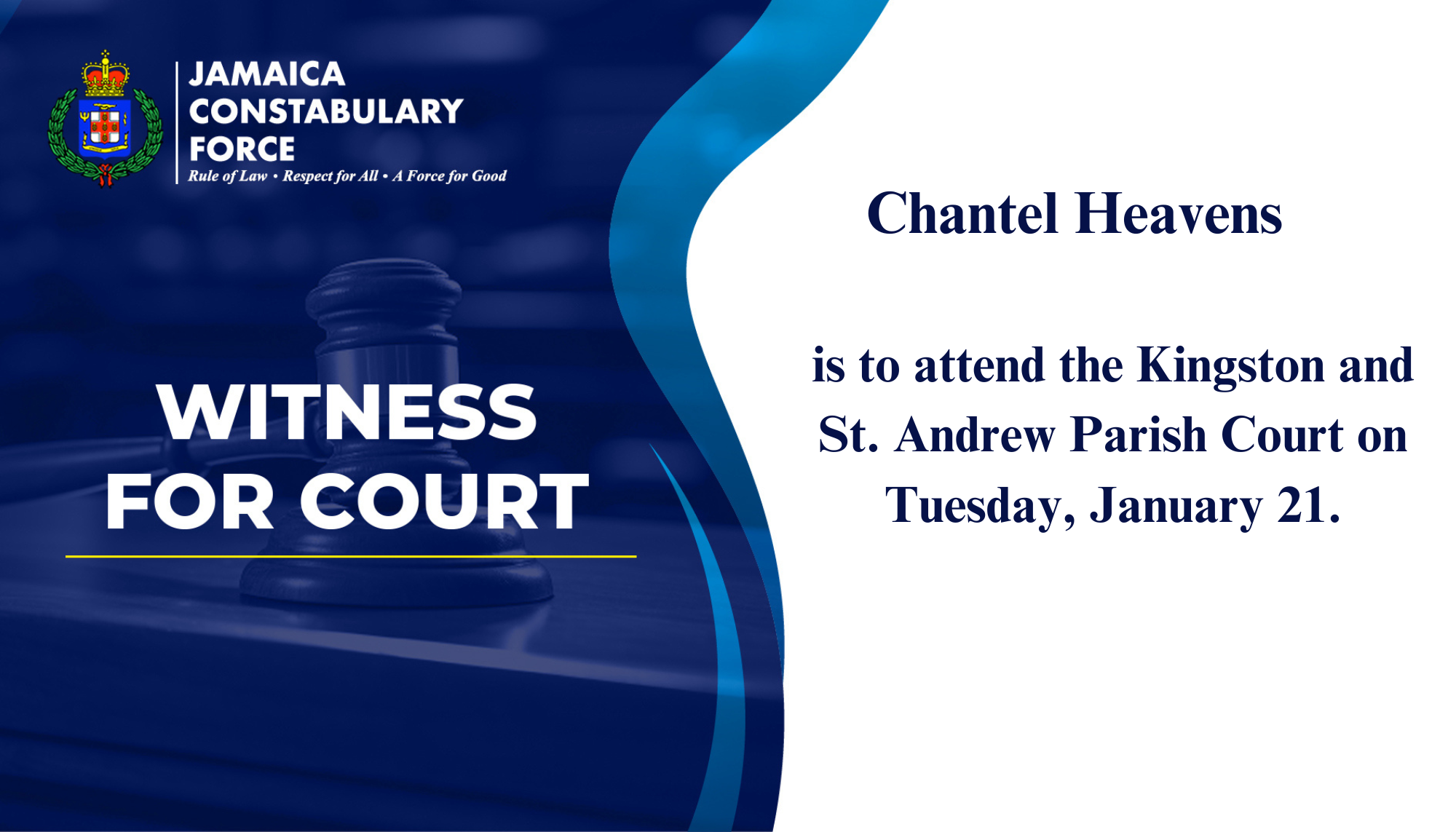 - Jamaica Constabulary Force