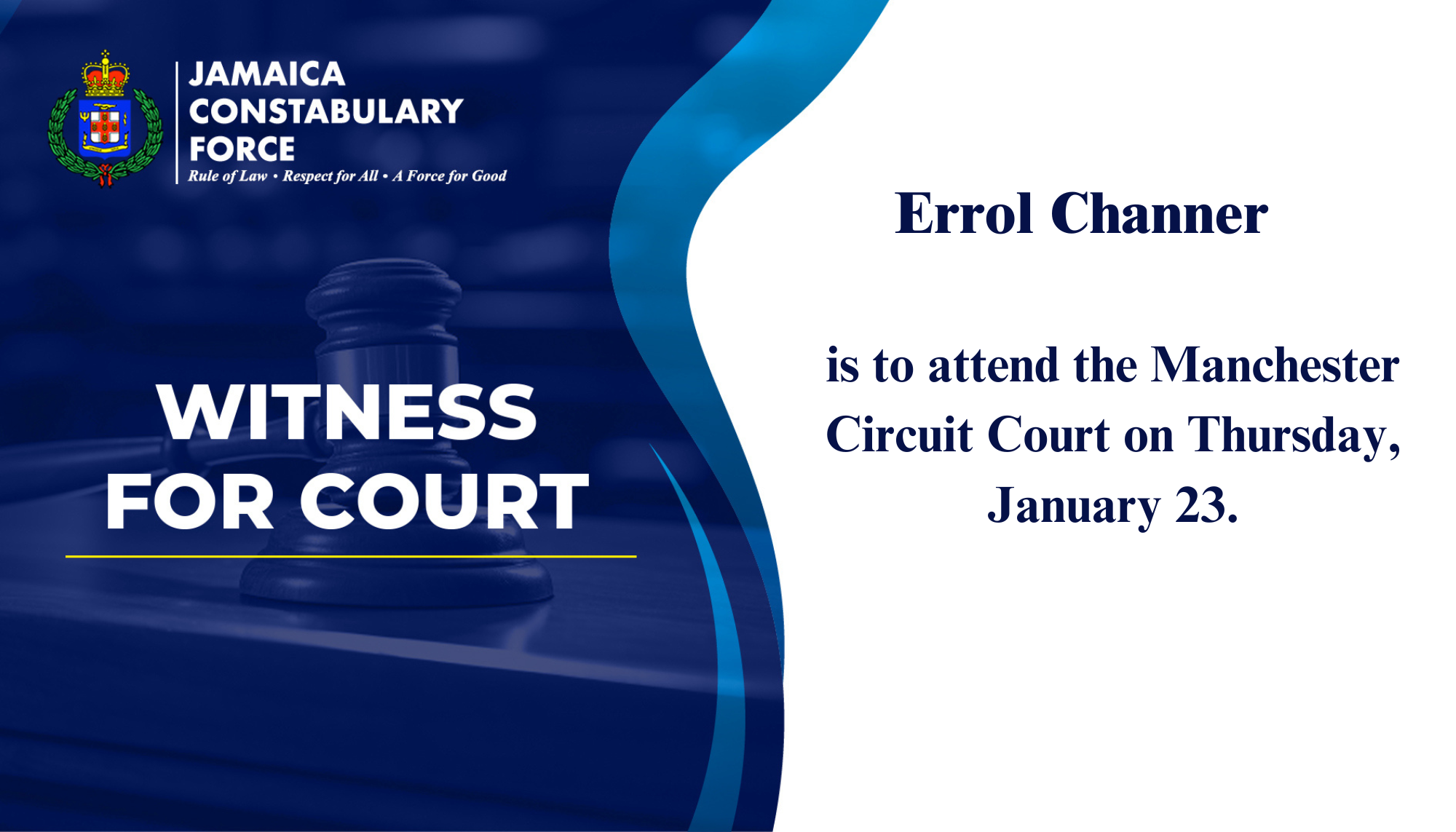 - Jamaica Constabulary Force