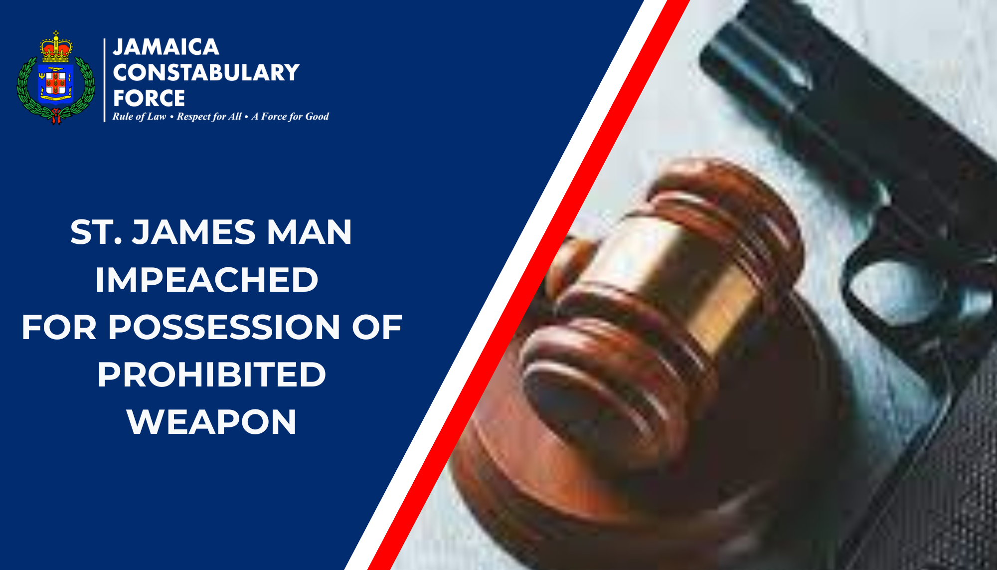 ST JAMES MAN IMPEACHED FOR POSSESSION OF PROHIBITED WEAPON - Jamaica ...