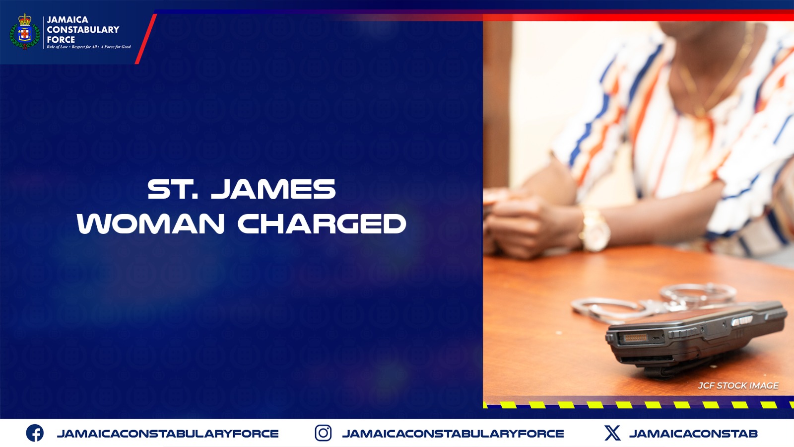 St. James Woman Charged - Jamaica Constabulary Force