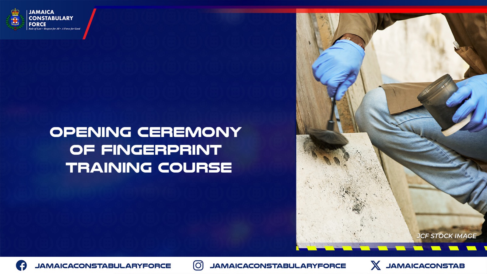 Opening Ceremony of Fingerprint Training Course - Jamaica Constabulary ...