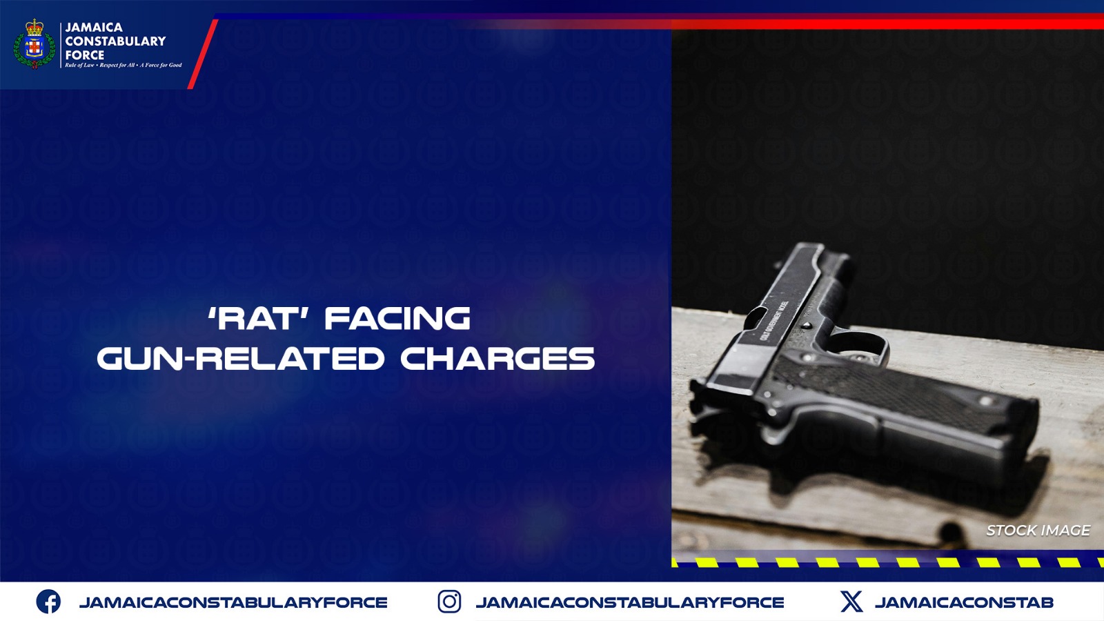 'Rat' Facing Gun Related Charges - Jamaica Constabulary Force