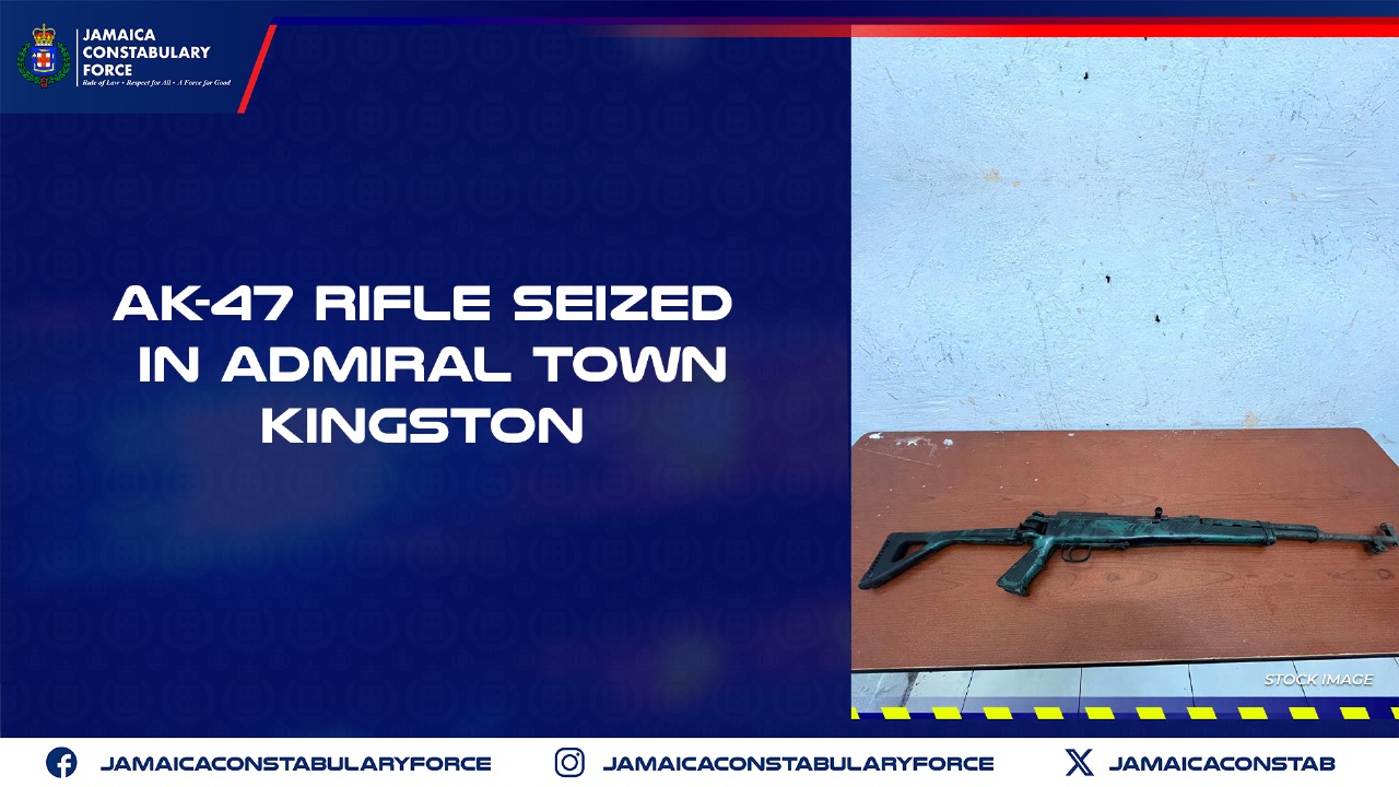 Ak-47 Rifle Seized in Admiral Town, Kingston - Jamaica Constabulary Force