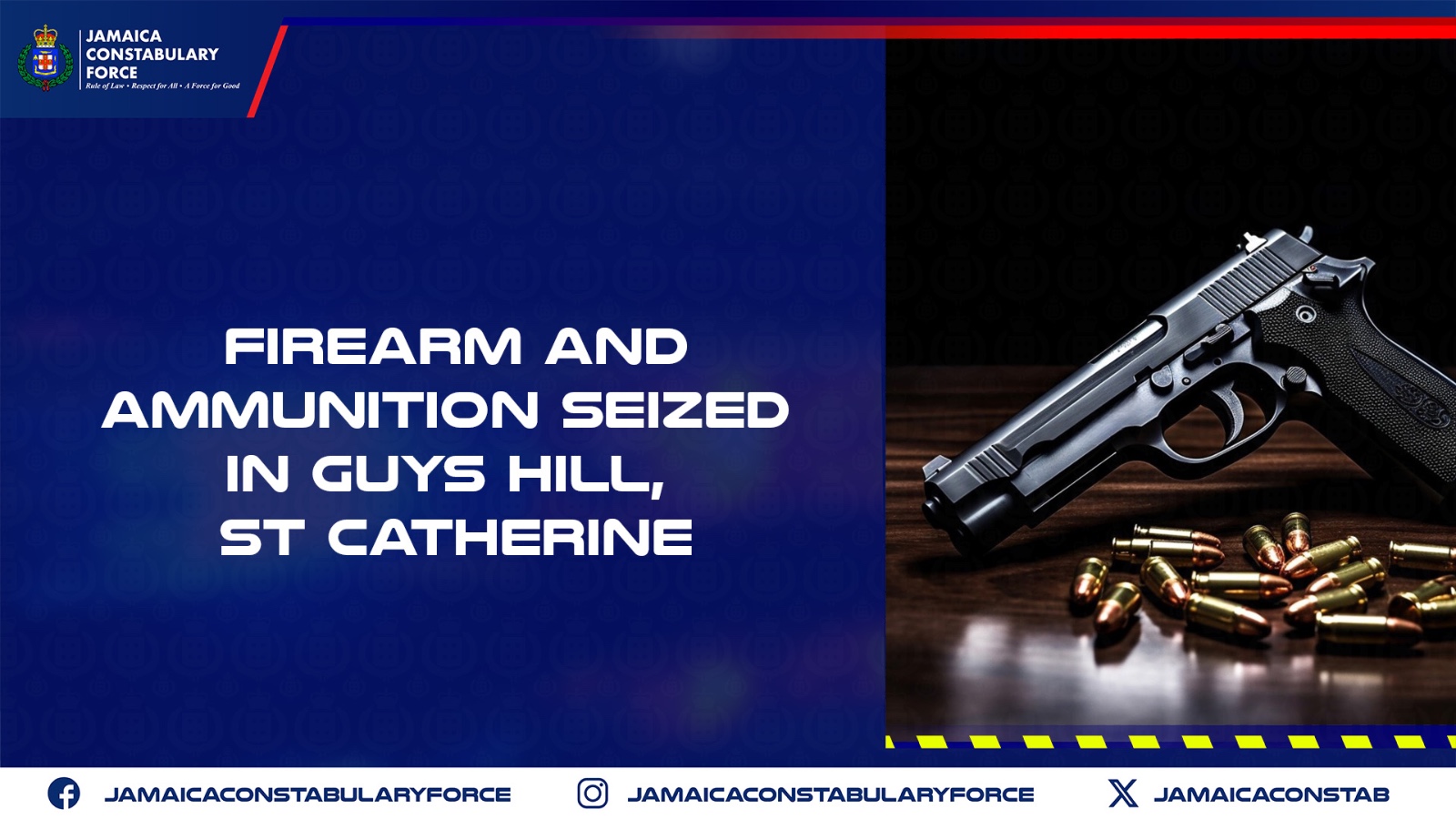 Firearm and Ammunition Seized in Guys Hill, St Catherine - Jamaica ...
