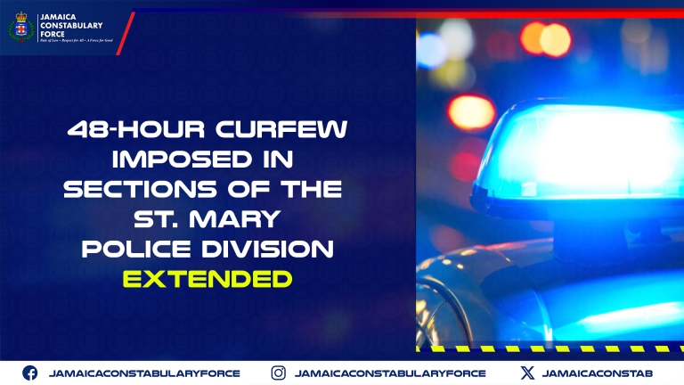 48-Hour Curfew Extended in Sections of St. Mary Police Division ...