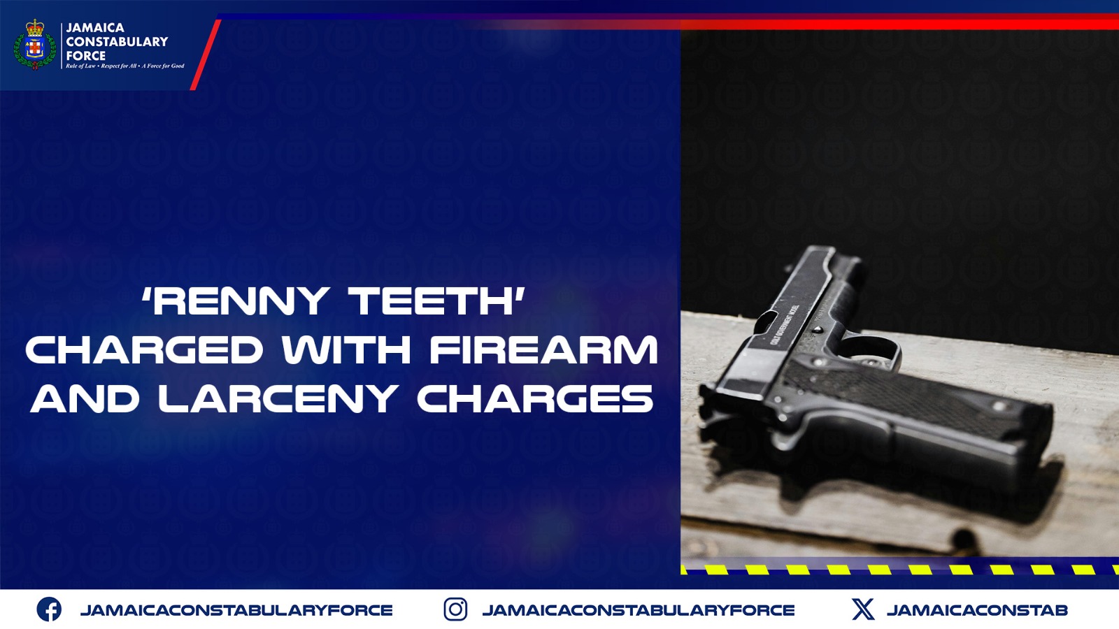 “Renny Teeth” Charged with Firearm and Larceny Charges - Jamaica ...