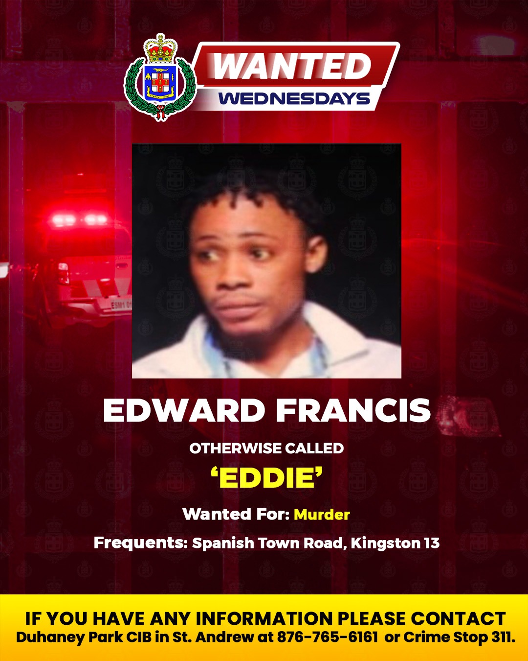 EDWARD 'EDDIE' FRANCIS - Jamaica Constabulary Force
