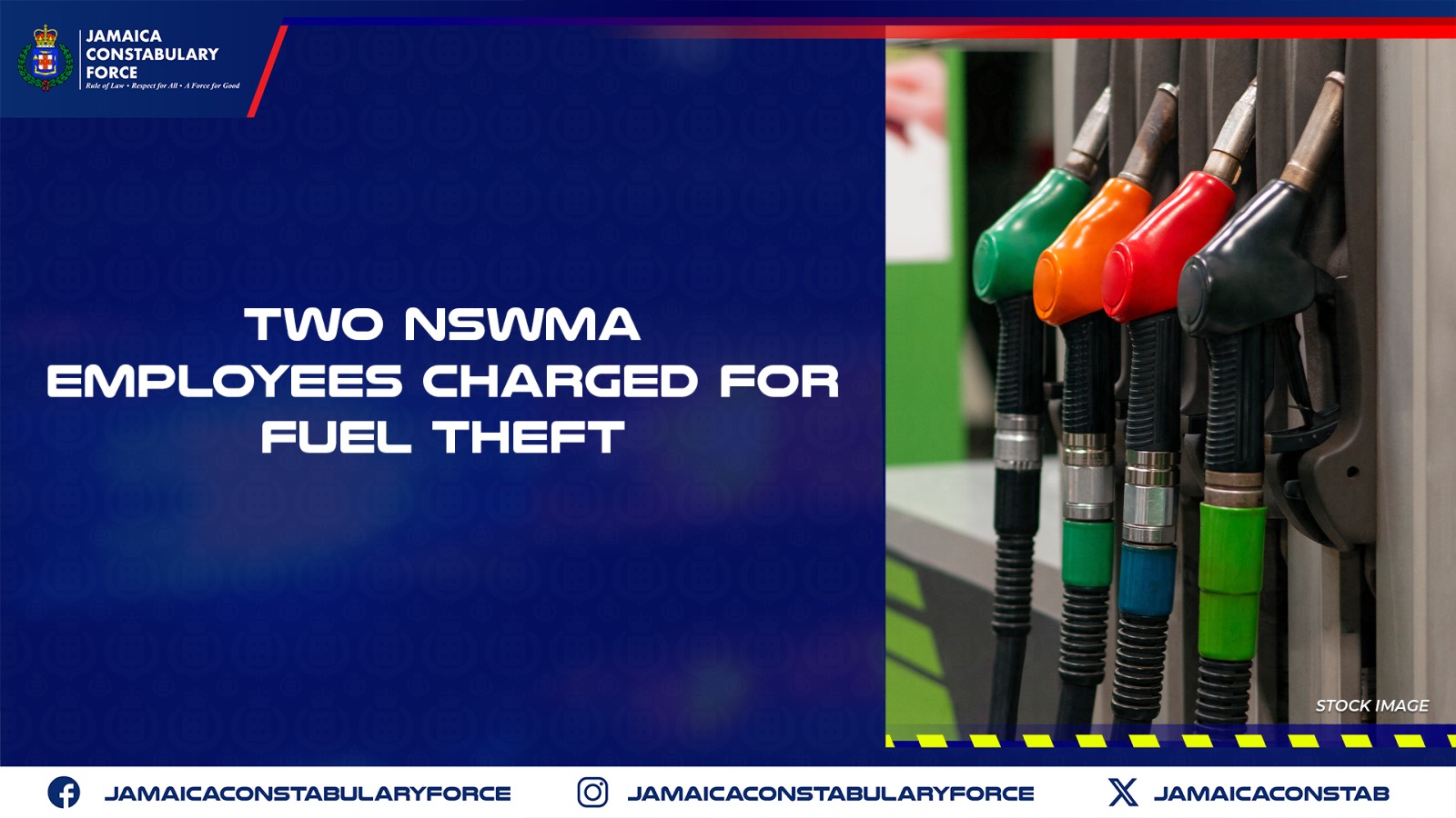 Two Nswma Employees Charged for Fuel Theft - Jamaica Constabulary Force
