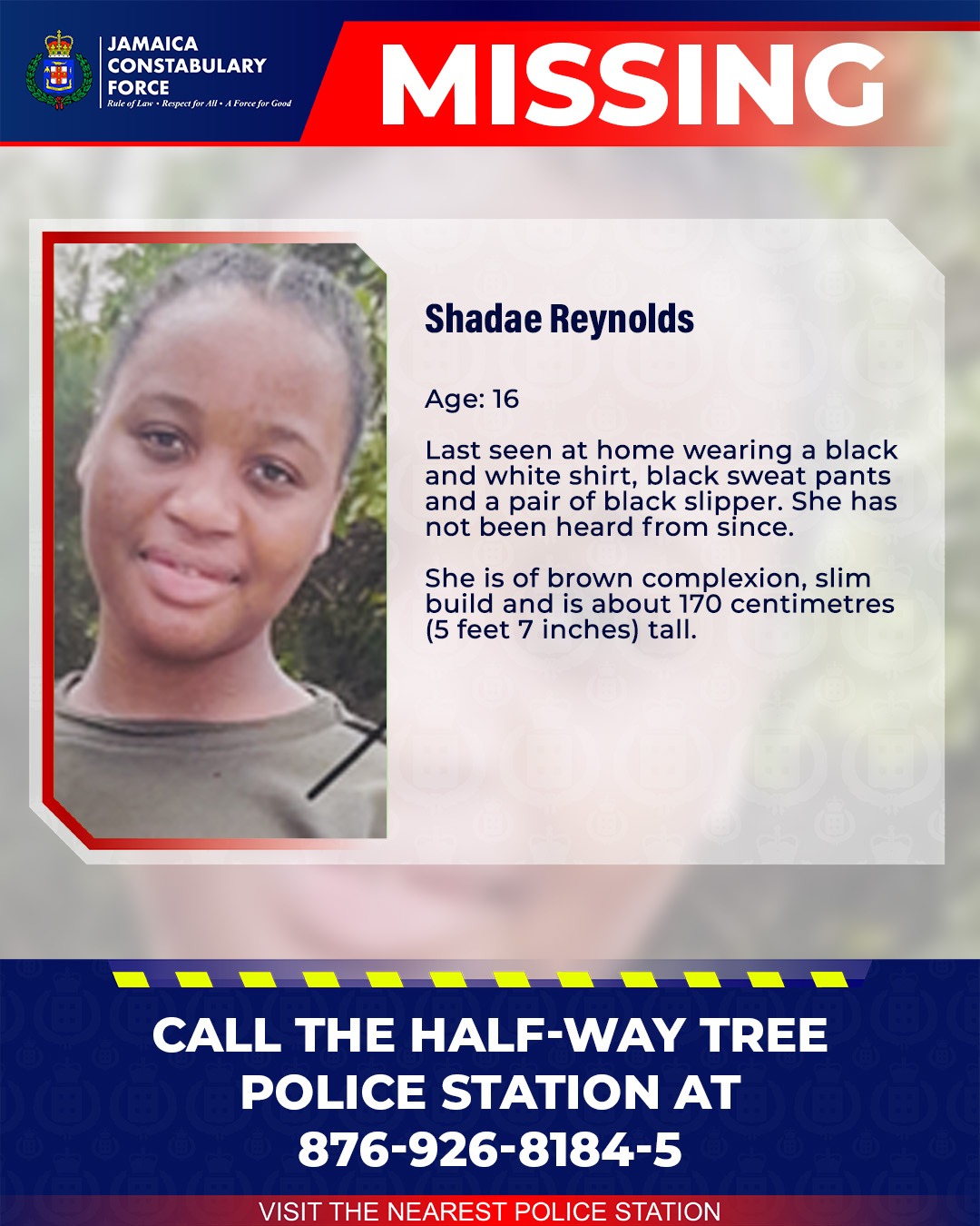 SHADAE REYNOLDS - Jamaica Constabulary Force