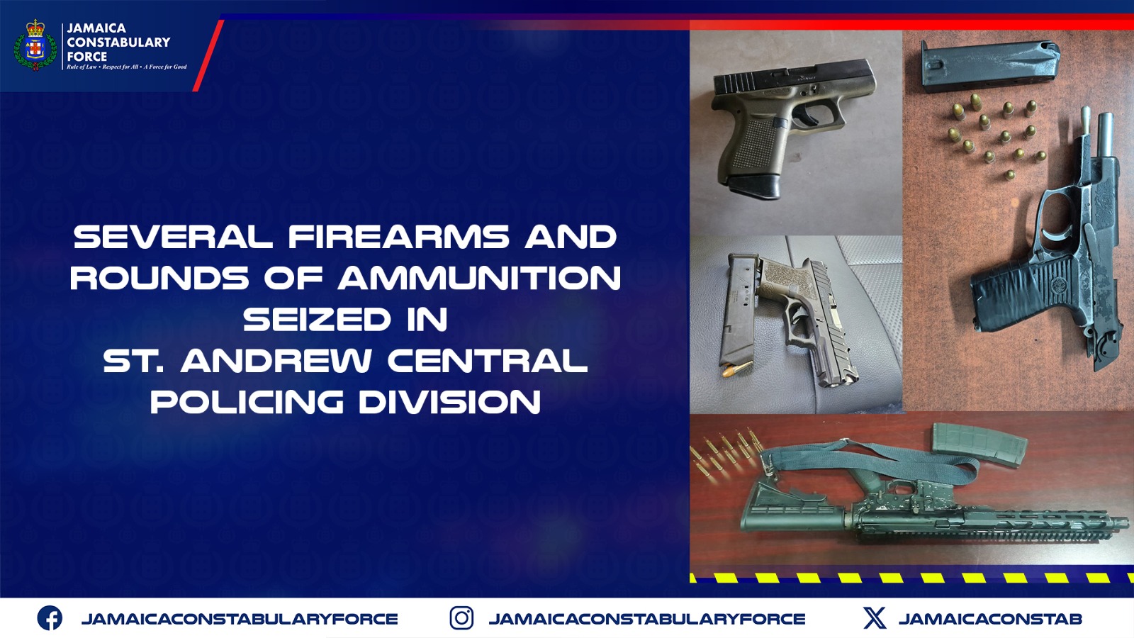 Several Firearms and Rounds of Ammunition Seized in St. Andrew Central ...