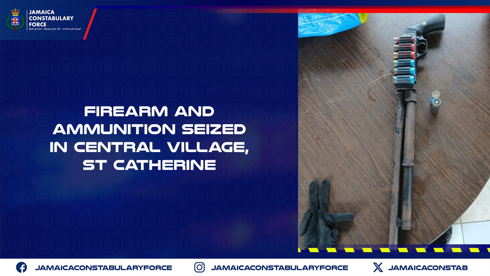Firearm and Ammunition Seized in Central Village, St Catherine ...