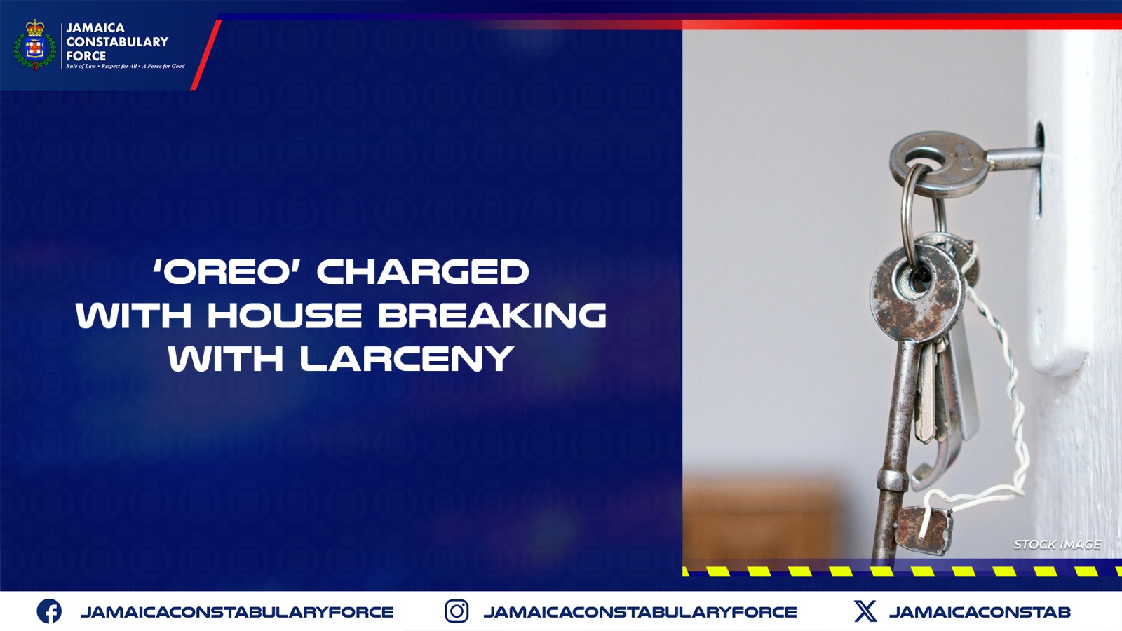 ‘Oreo’ Charged with House Breaking with Larceny - Jamaica Constabulary ...