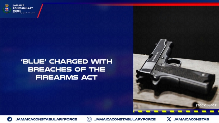 ‘Blue’ Charged with Breaches of The Firearms Act - Jamaica Constabulary ...