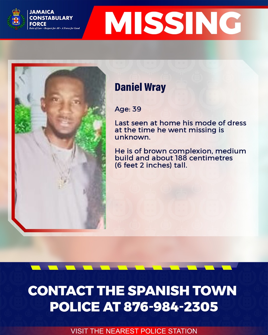 DANIEL WRAY - Jamaica Constabulary Force