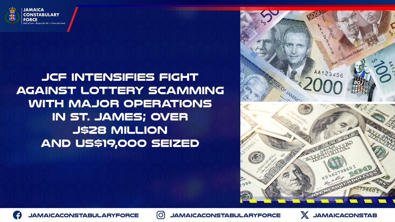 JCF INTENSIFIES FIGHT AGAINST LOTTERY SCAMMING WITH MAJOR OPERATIONS IN ...