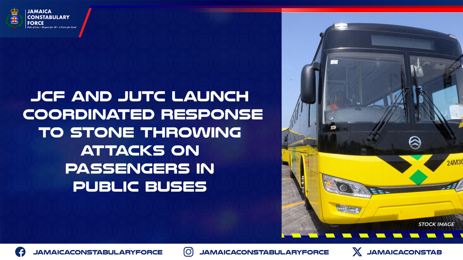 JCF and JUTC Launch Coordinated Response to Stone Throwing Attacks on ...