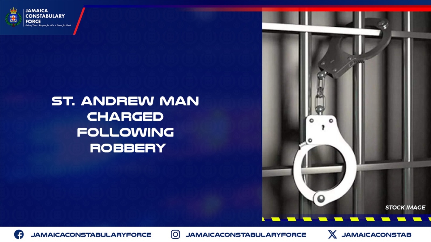 St. Andrew Man Charged Following Robbery - Jamaica Constabulary Force
