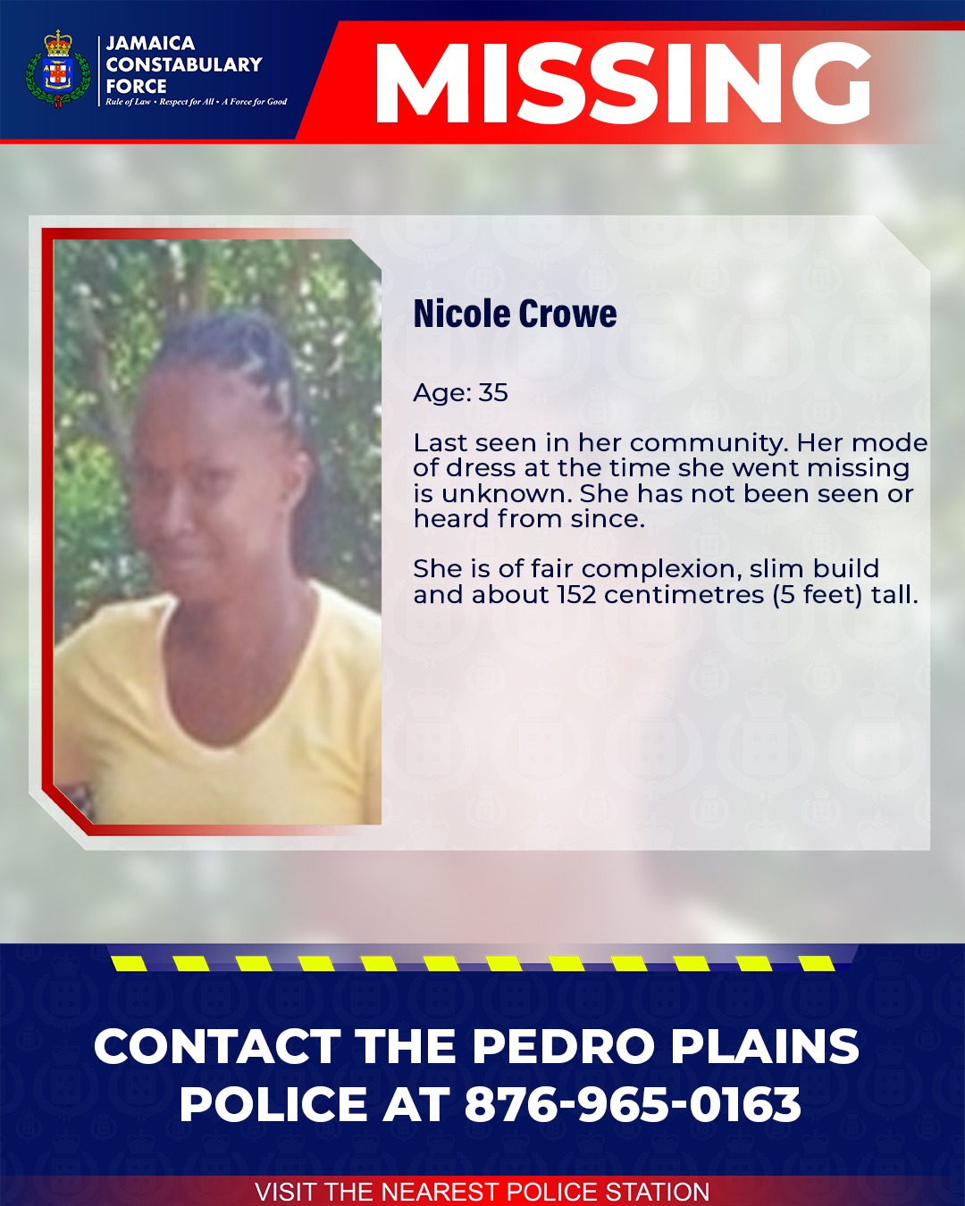 NICOLE CROWE - Jamaica Constabulary Force