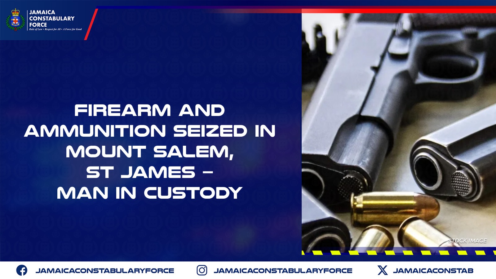 Firearm and Ammunition Seized in Mount Salem, St James – Man in Custody ...