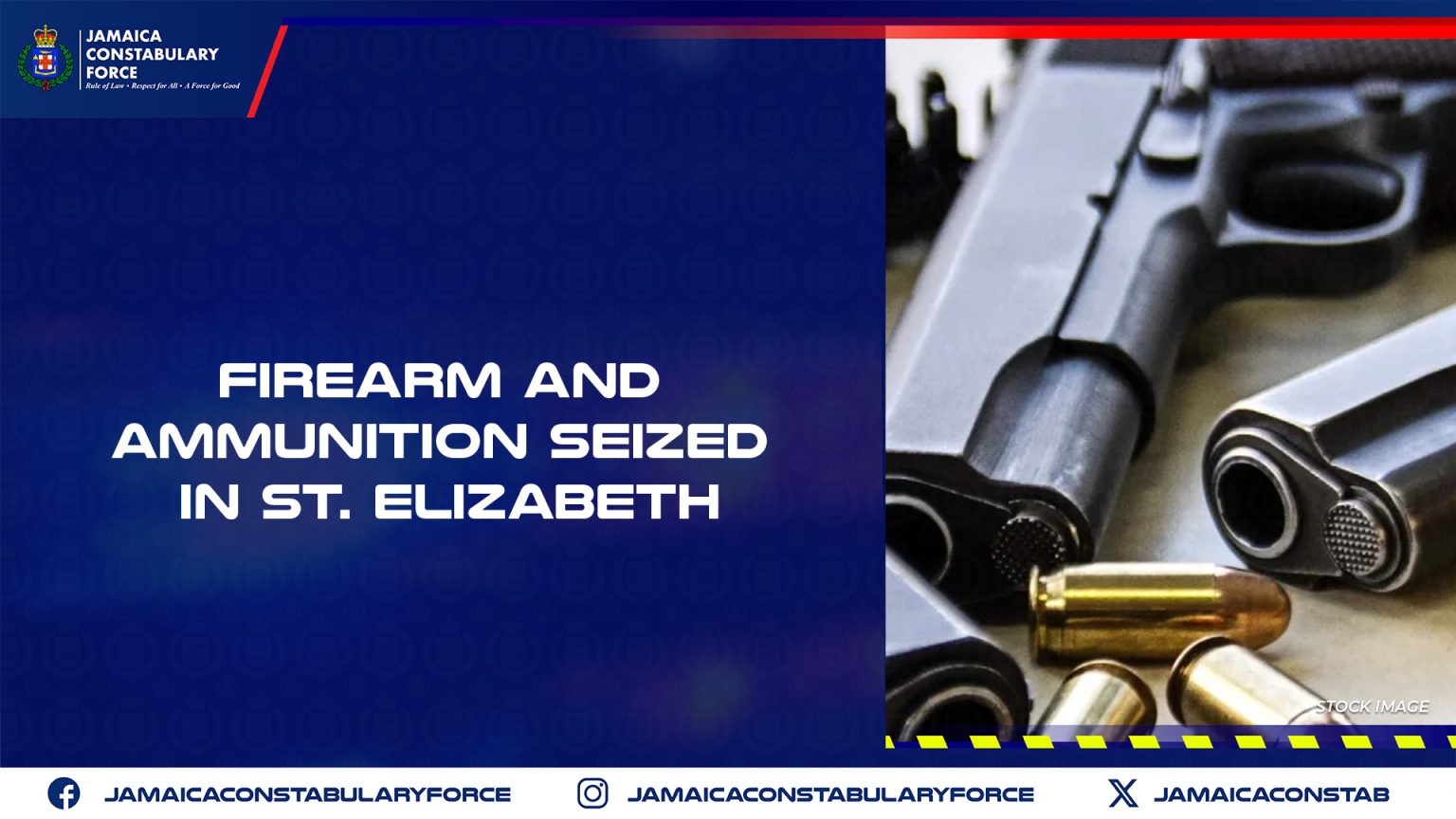 Firearm and Ammunition Seized in St. Elizabeth - Jamaica Constabulary Force