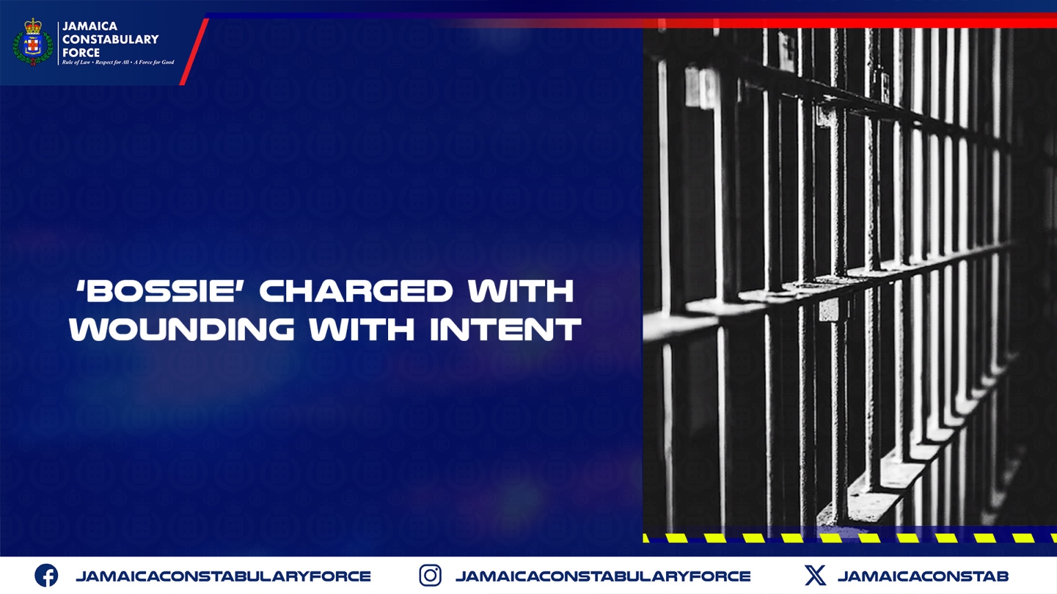 ‘Bossie’ Charged with Wounding with Intent - Jamaica Constabulary Force