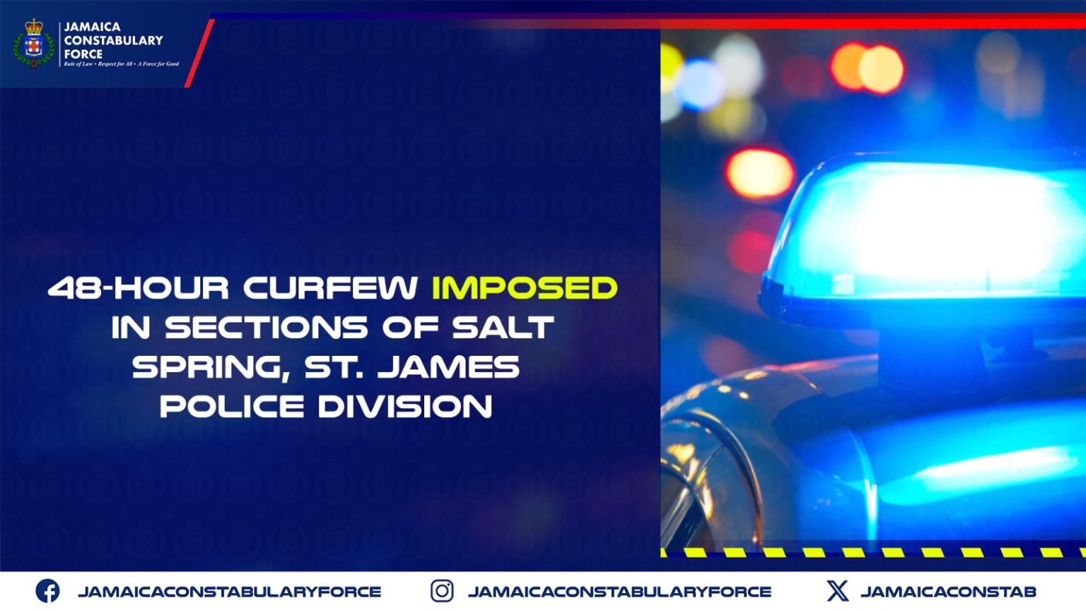 48-Hour Curfew Imposed in Sections of Salt Spring, St. James - Jamaica ...