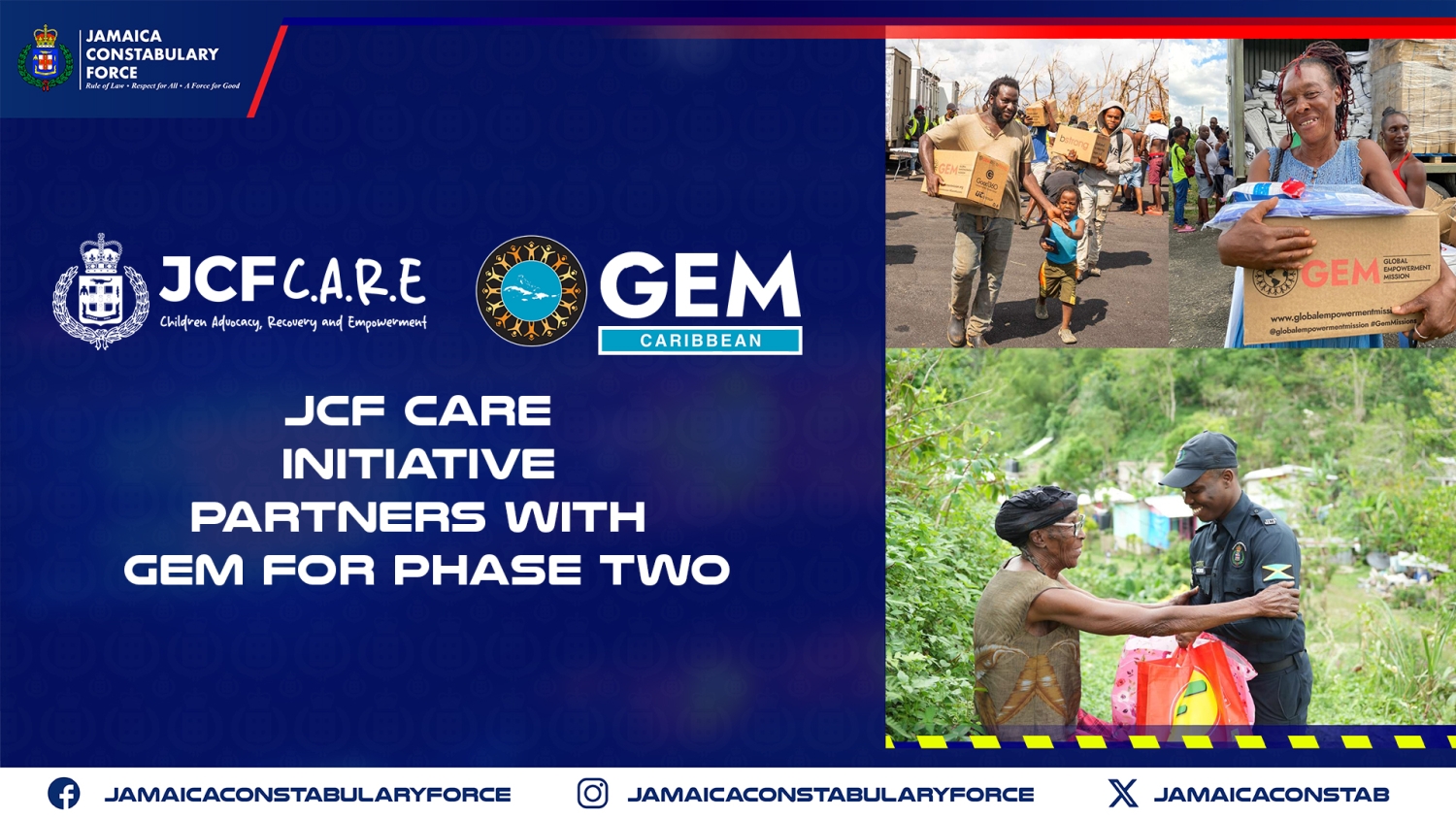 JCF C.A.R.E Partners with GEM for Phase Two - Jamaica Constabulary Force
