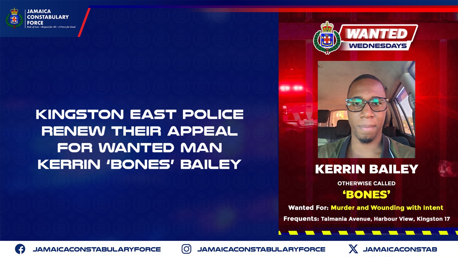 Kingston East Police Renew Their Appeal for Wanted Man Kerrin ‘Bones ...
