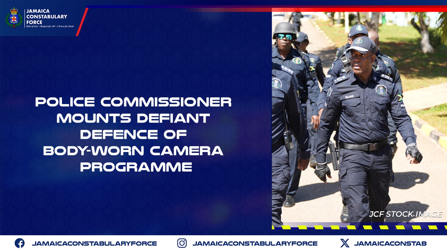 Police Commissioner Mounts Defiant Defence of Body-Worn Camera ...