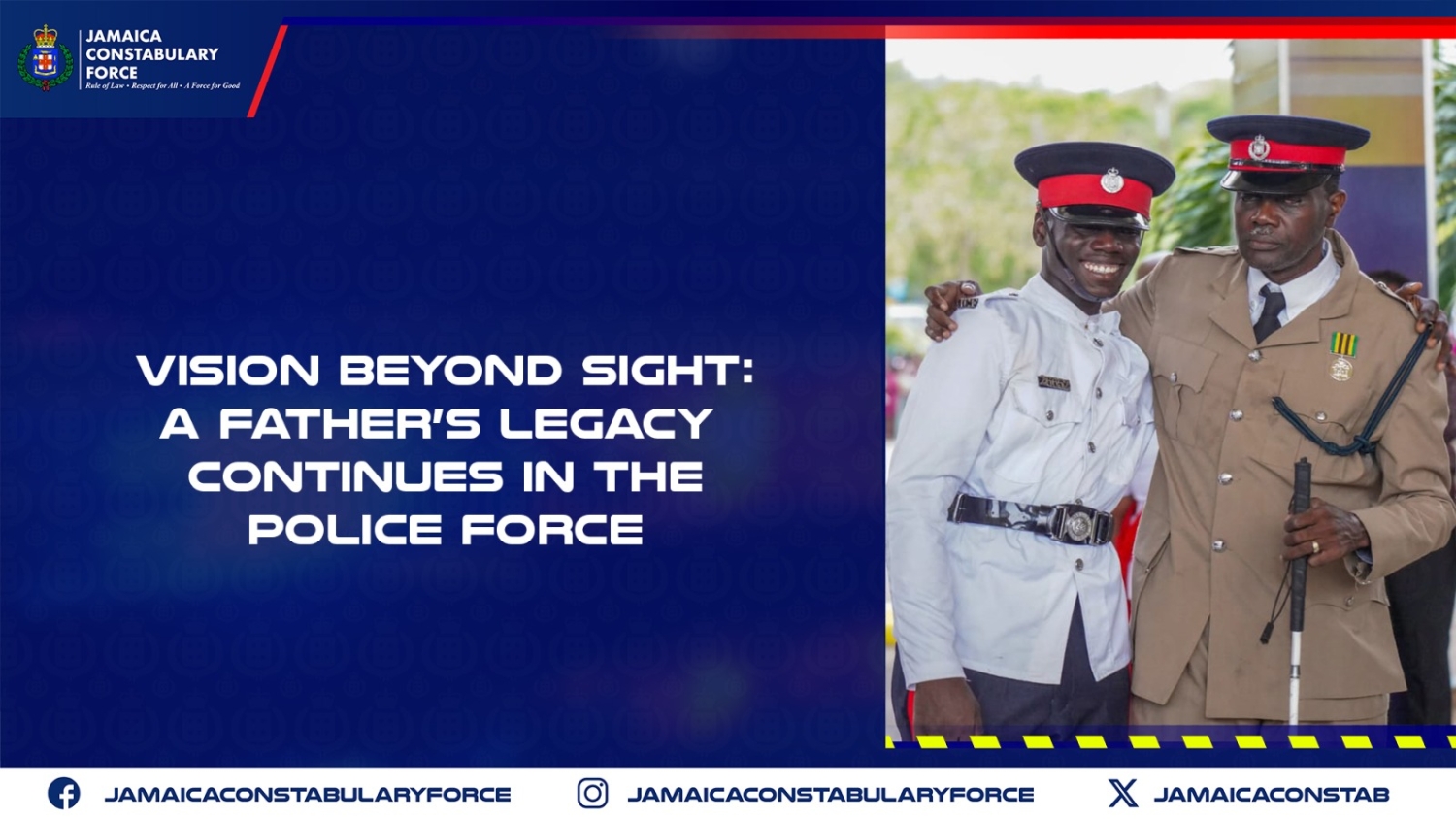 Vision Beyond Sight-A Father’s Legacy Continues in the Police Force ...
